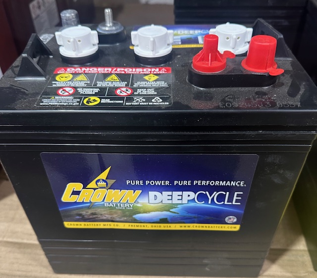 Crown - CR-220 - 6V Deep Cycle Battery - Saylors Golf Carts Sales and ...